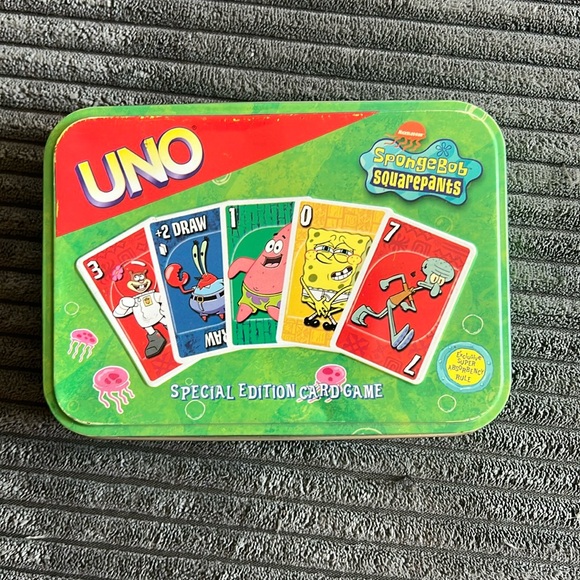 Games | Spongebob Squarepants Uno Card Game | Poshmark
